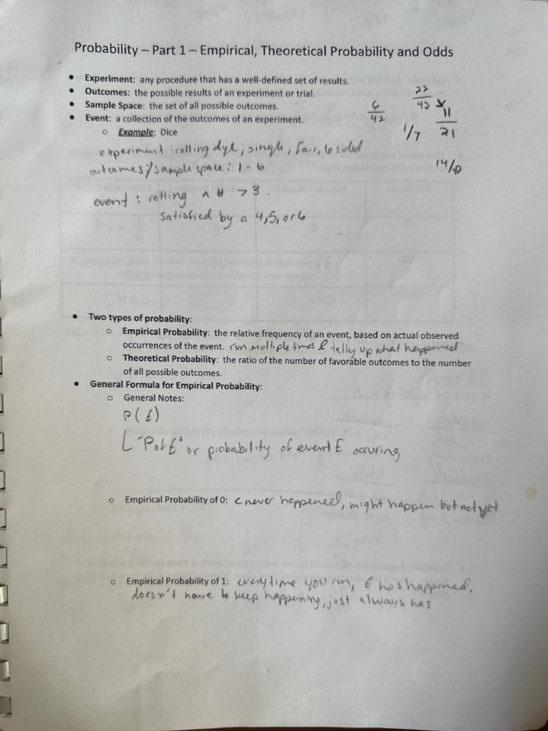 Probability Notes | PDF