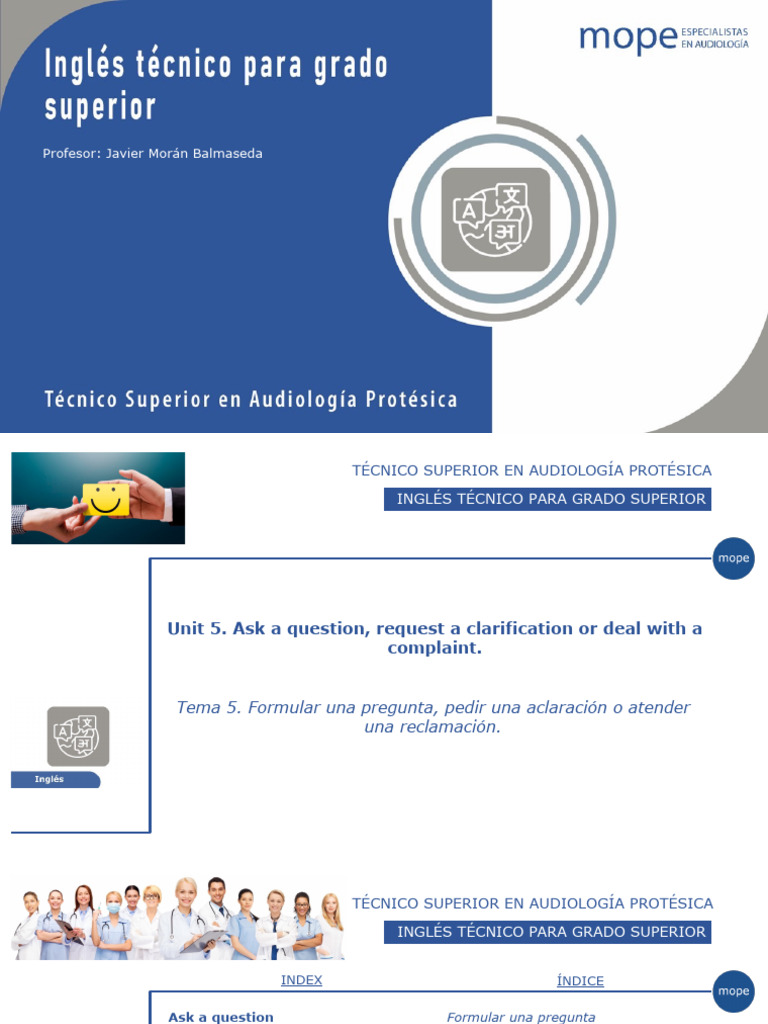 U5. Ask a question, request a clarification or deal with a complaint | PDF