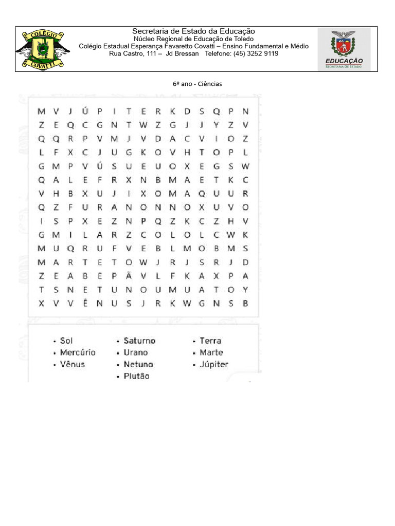 6 Ano - Atividade Complementar | PDF