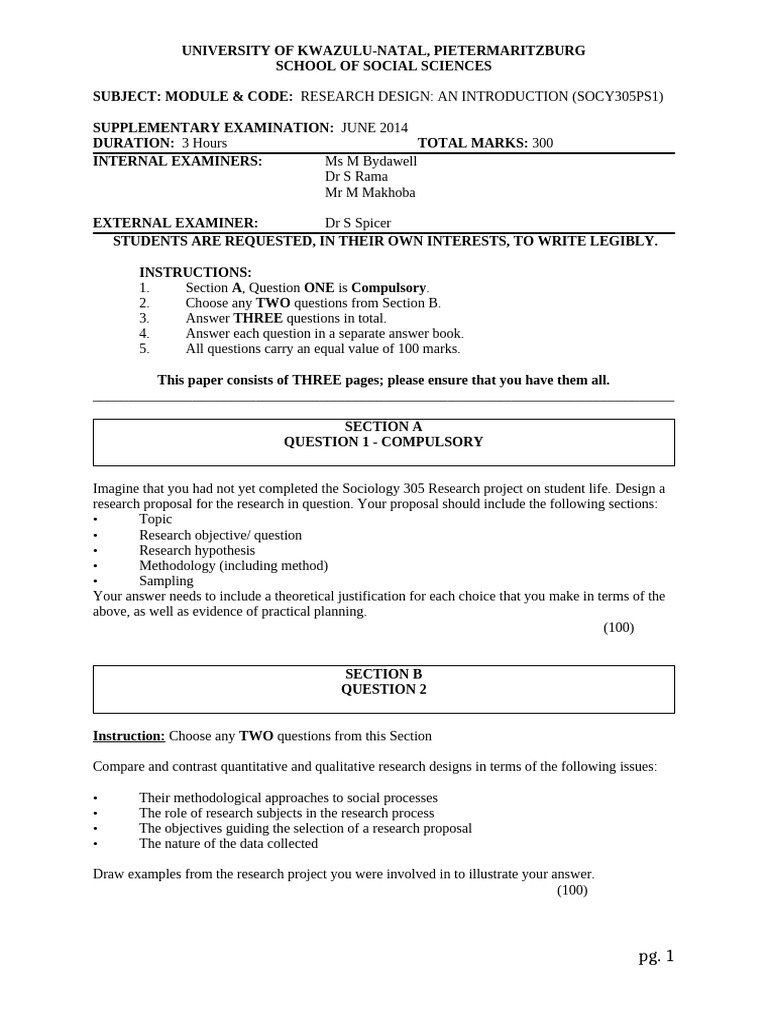 Research Design - An Intro SOCY 305 - Supp June 2014 | PDF ...