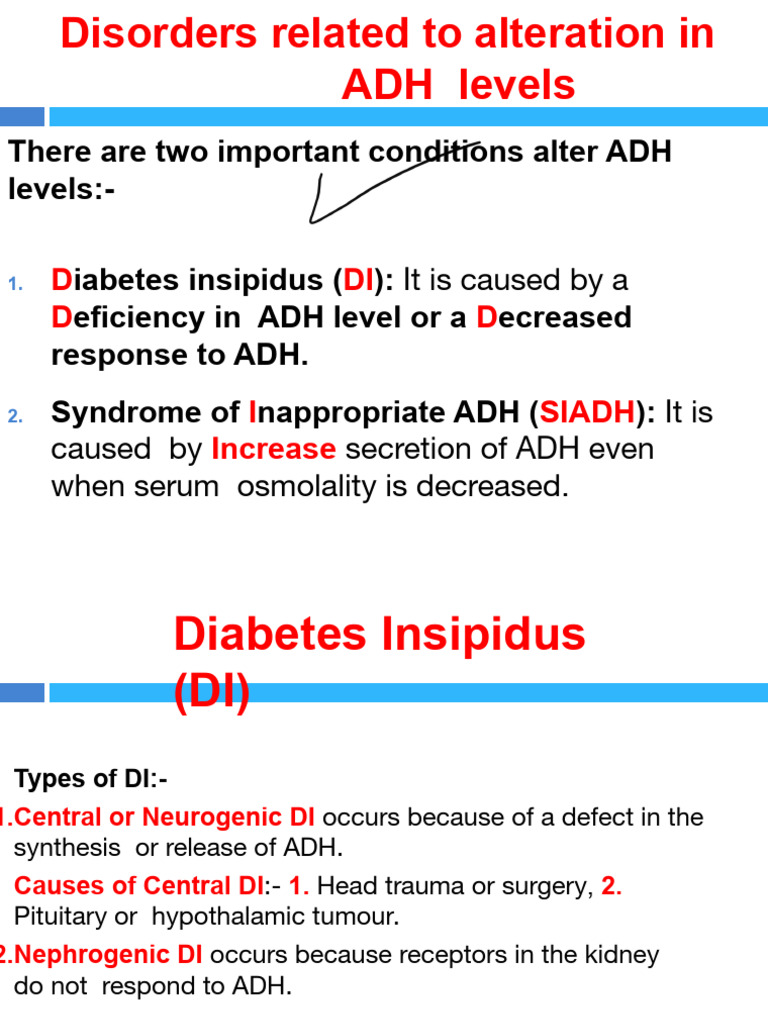 Disorder Related To ADH | PDF | Angiotensin | Kidney