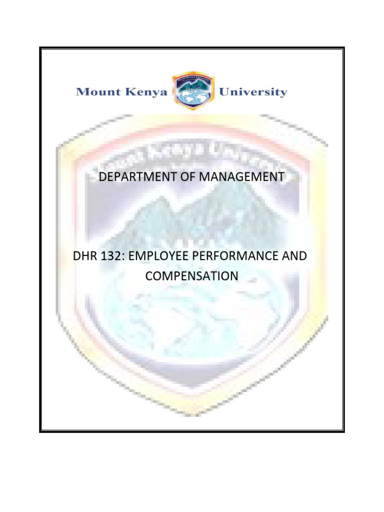 DBM1301EMPLOYEE PERFORMANCE and COMPENSATION I Module | PDF | Cost Of ...