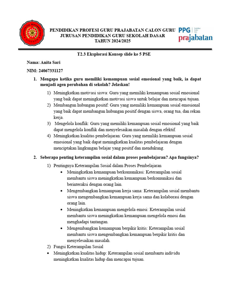 T2.3 Eksplorasi Konsep Pse | PDF
