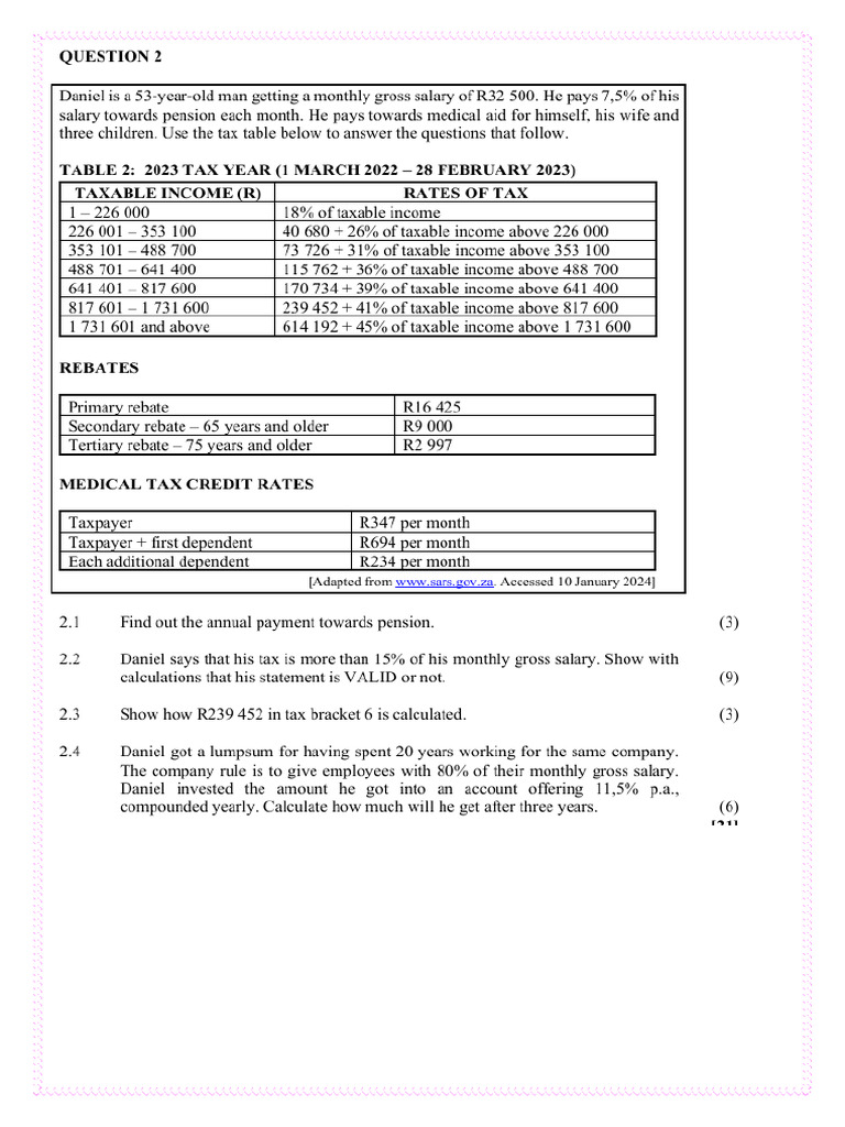 Tax Tables and Compound Interest | PDF