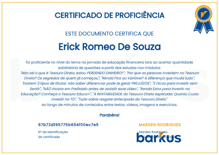 Erick Certificado | PDF