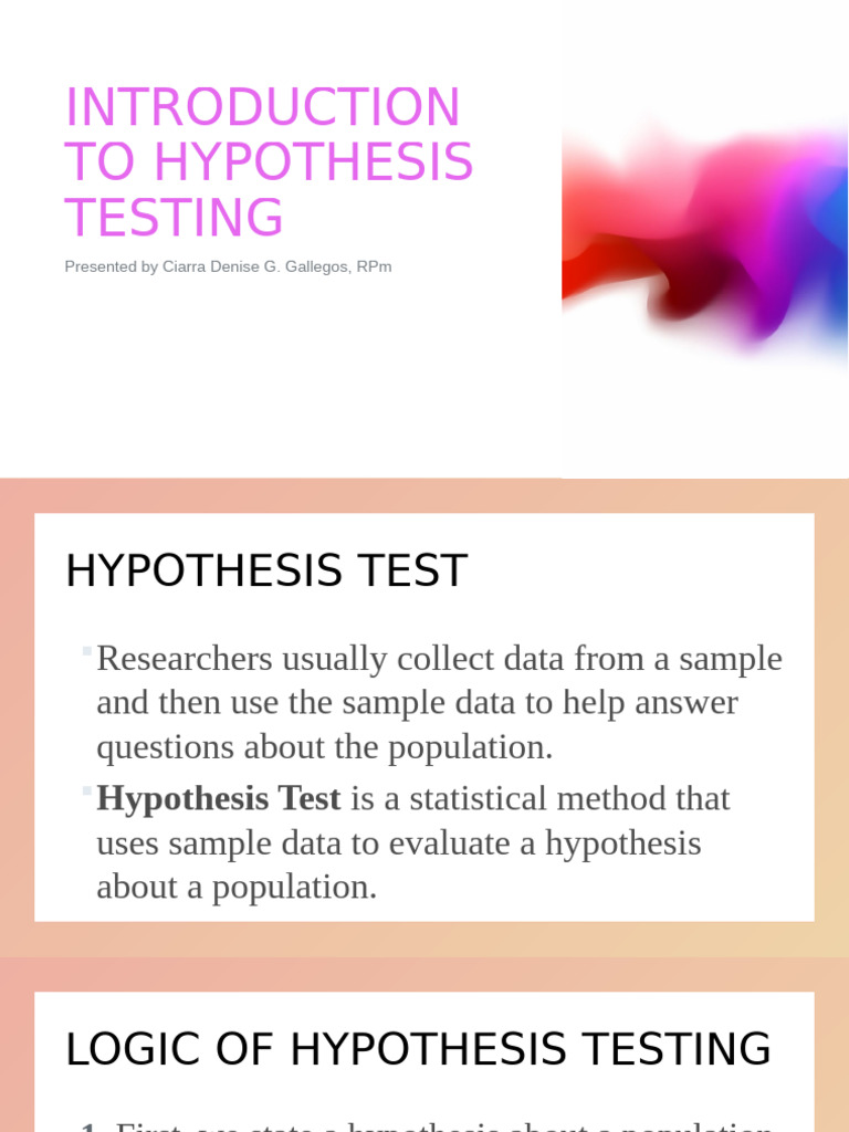 Understanding Hypothesis Testing Basics | PDF | Type I And Type Ii ...