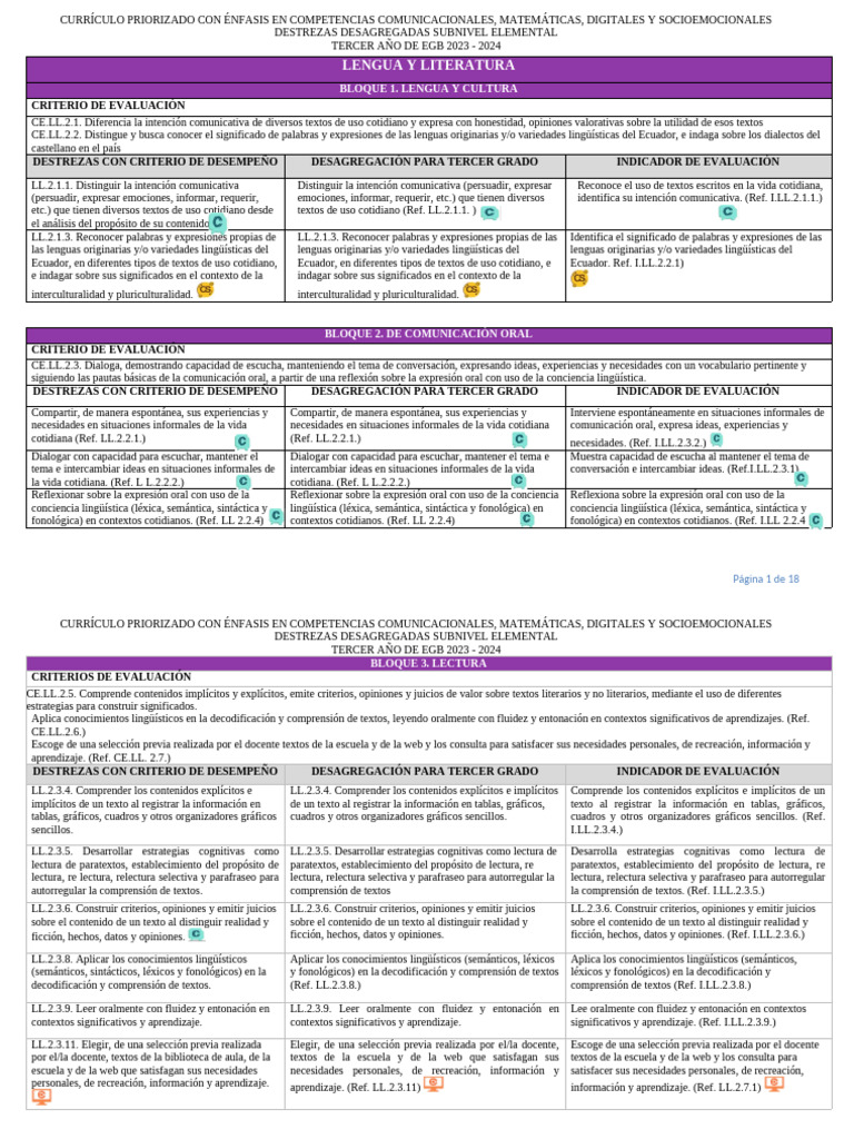 Matriz Destrezas Tercero 2023 - 2024 | PDF | Geometría | Triángulo