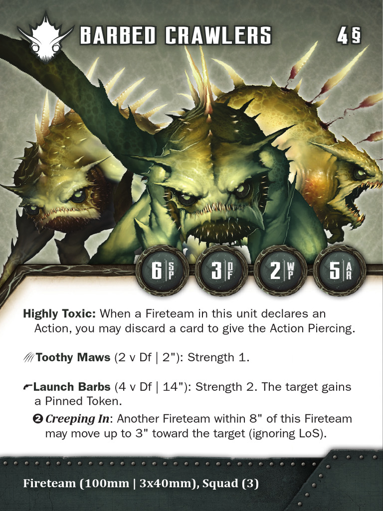 Wyrd - TOS - Hordes - English - Barbed Crawlers | PDF