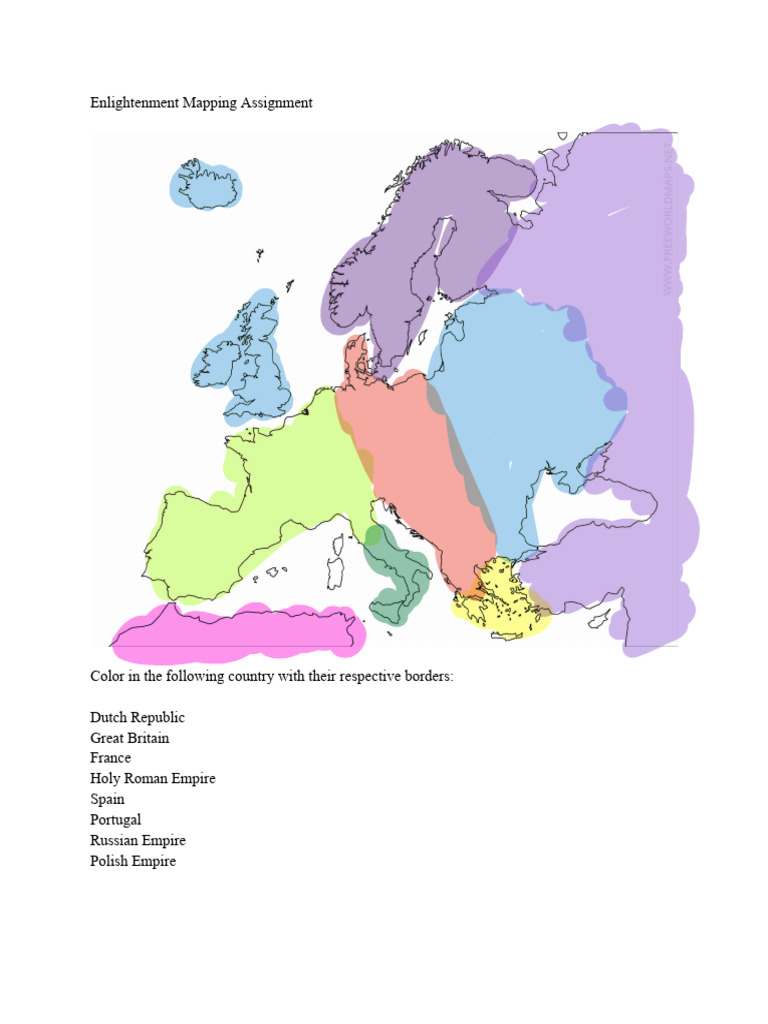 Enlightenment Mapping Assignment | PDF