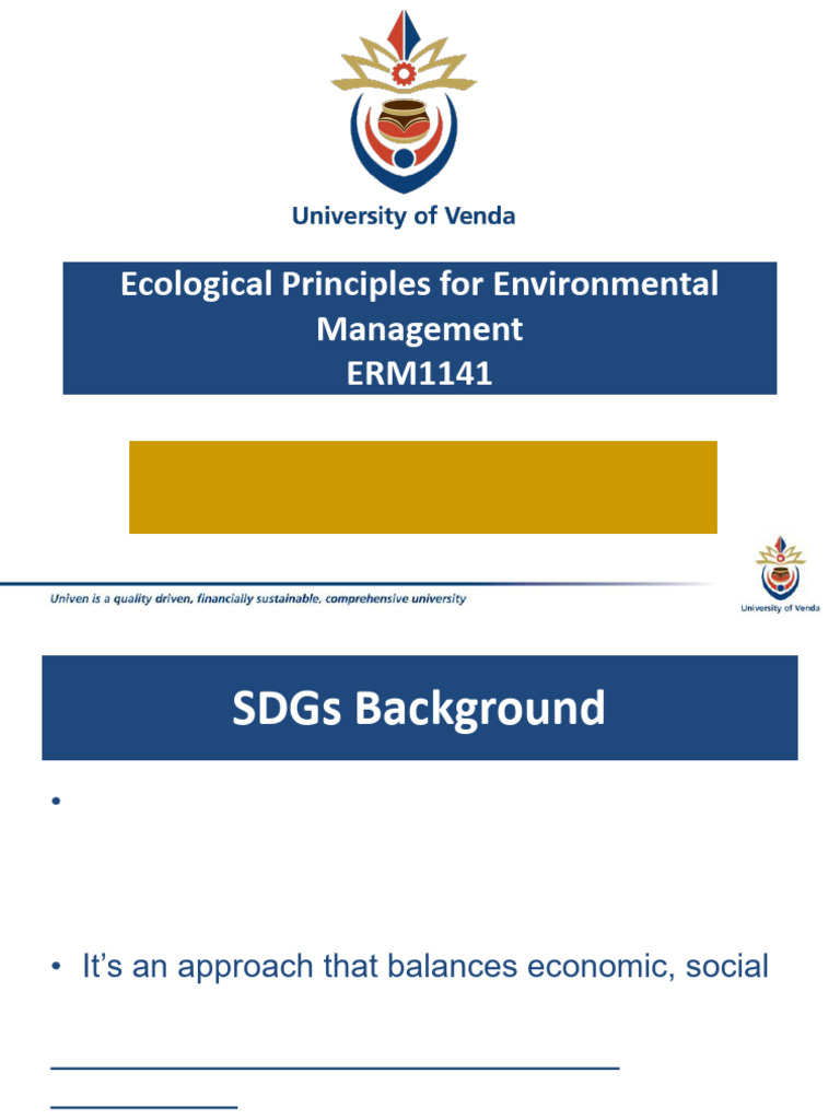 SDGs Lecture | PDF | Sustainability | Infrastructure