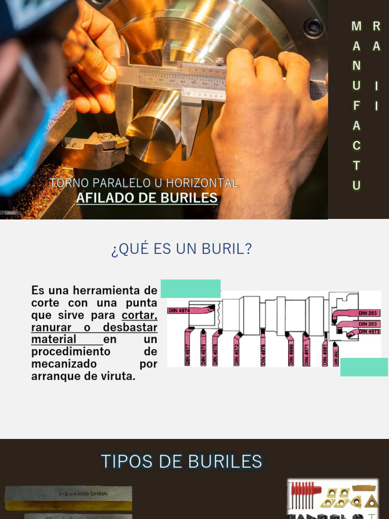 Tipos de Afilado de Buriles para Torno | PDF | Acero | Procesos ...