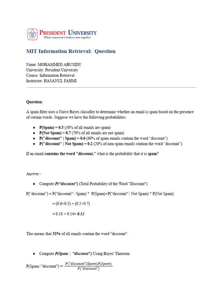 MIT Information Retrieval - Question | PDF