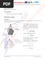 Área y Volumen de Pirámides: Fórmulas y Ejemplos | PDF | Geometría ...