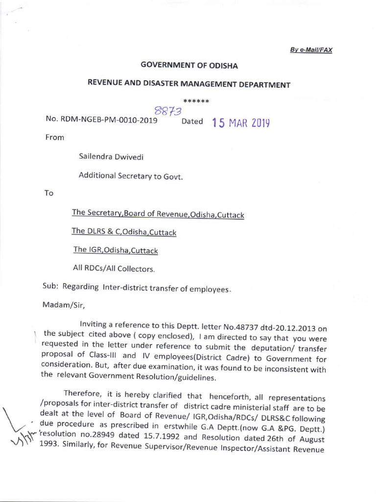 Inter District Transfer | PDF