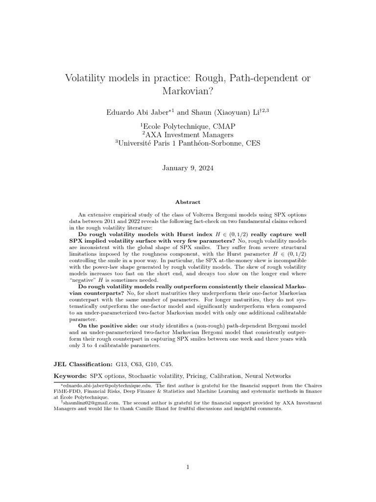 Volatility Models in Practice: Rough, Path-Dependent or Markovian ...