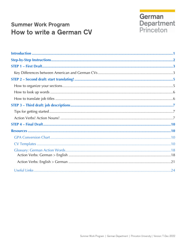 Writing a German CV: A Guide | PDF | Résumé | Subject (Grammar)