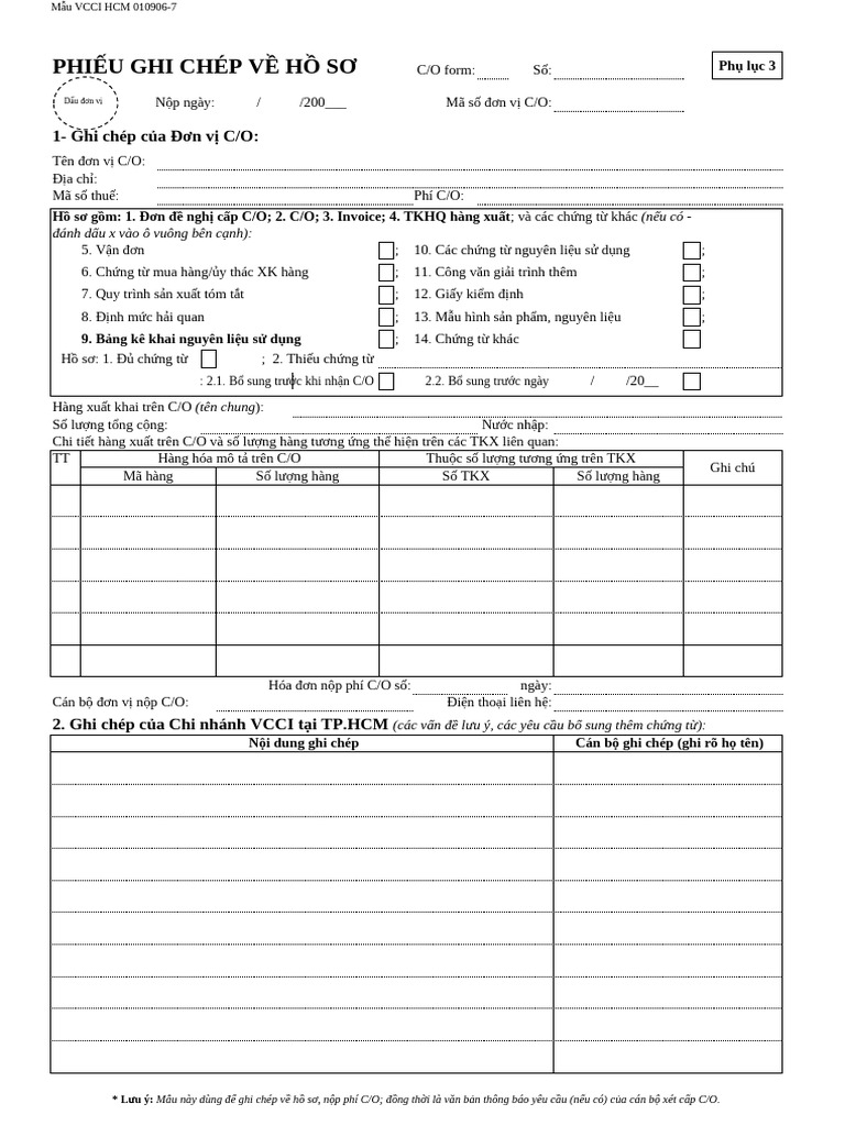 Phieu Ghi Chep | PDF