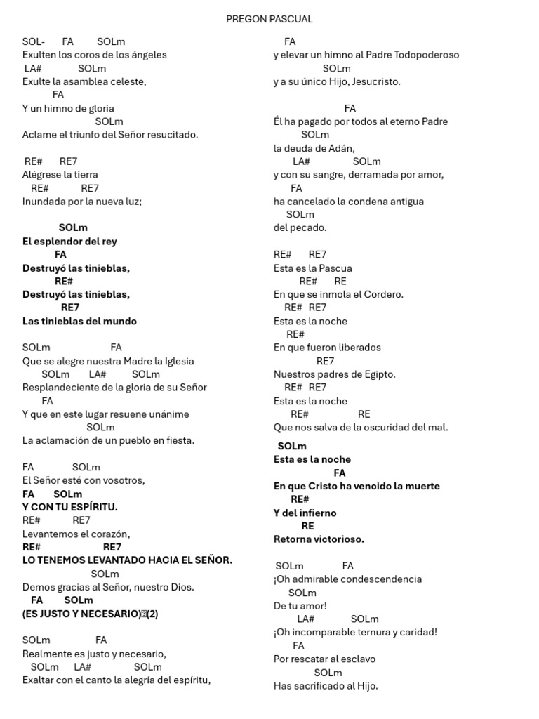 Pregon Pascual | PDF | Pascua de Resurrección | Cristo (título)