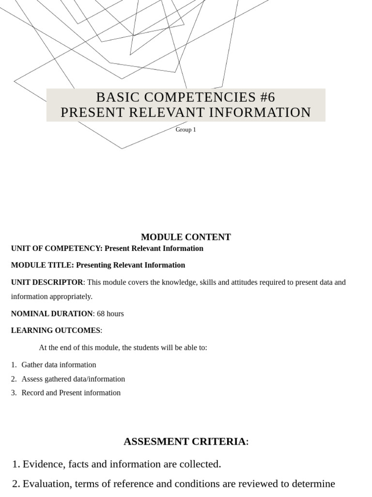 Basic Competencies 6 SDP | PDF | Information Security | Educational Assessment