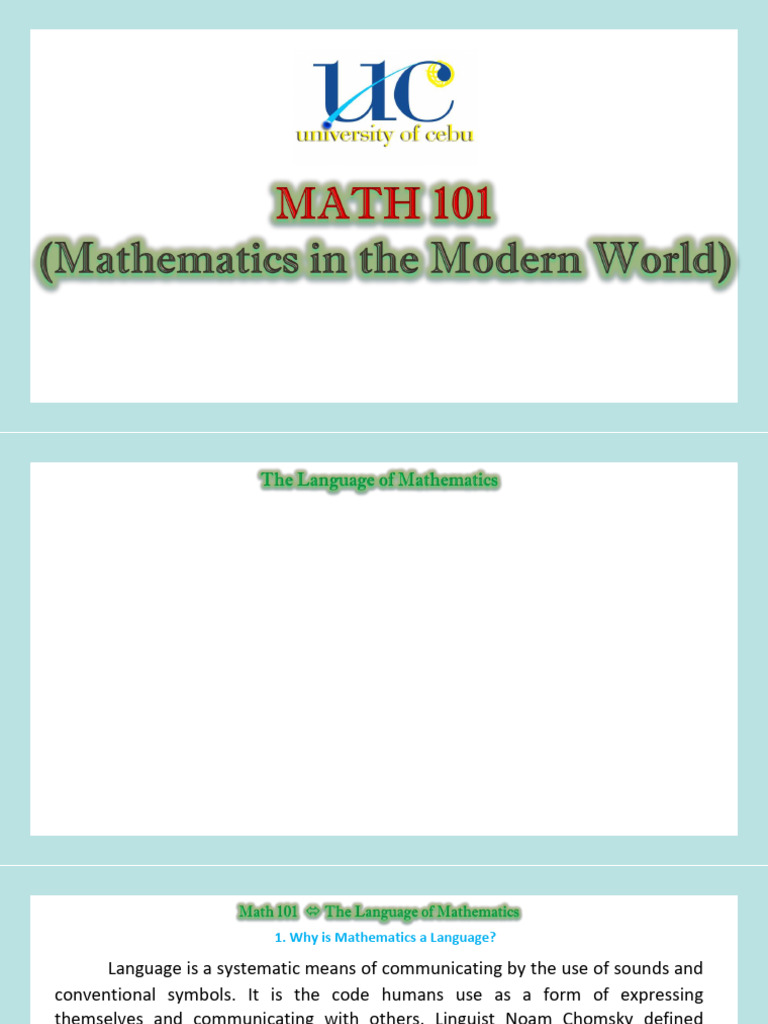 Understanding Mathematical Language | PDF | Mathematics | Variable ...