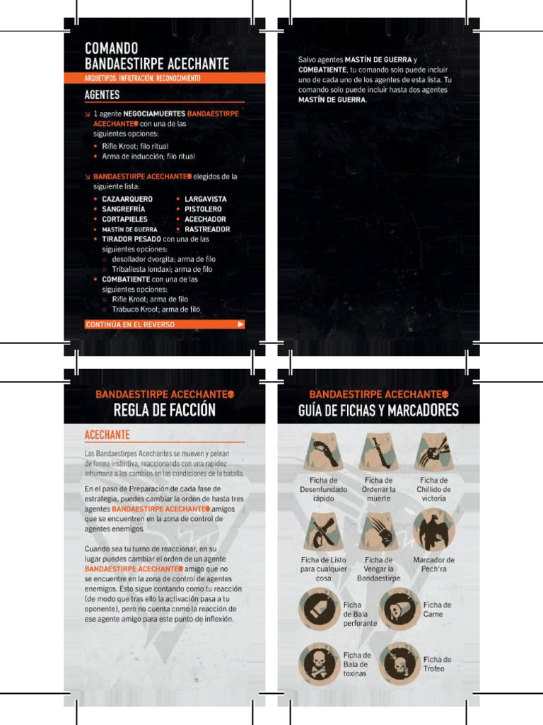 Bandaestirpe Acechante Deck Duplex Letter R1.4.0 | PDF