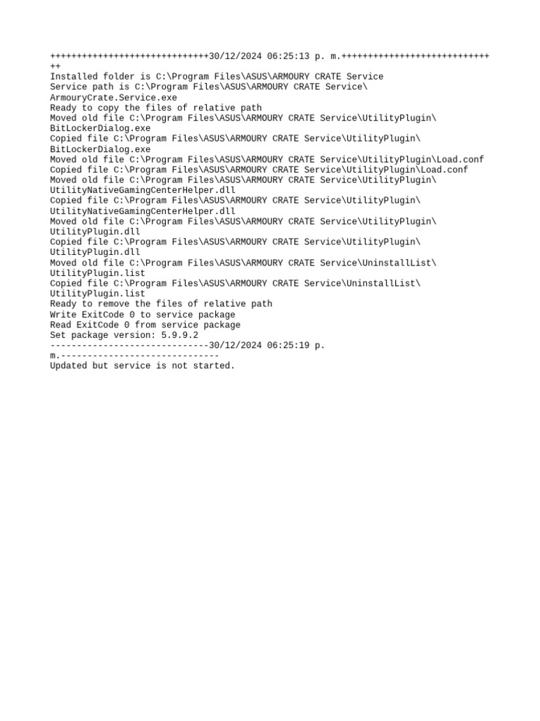 ArmouryCrate.UtilityPlugin_20241230 | PDF