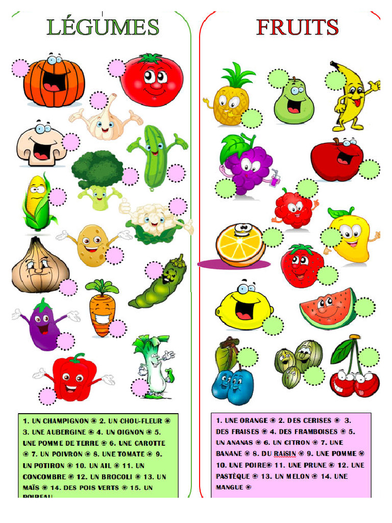 Les Fruits Et Les Légumes | PDF