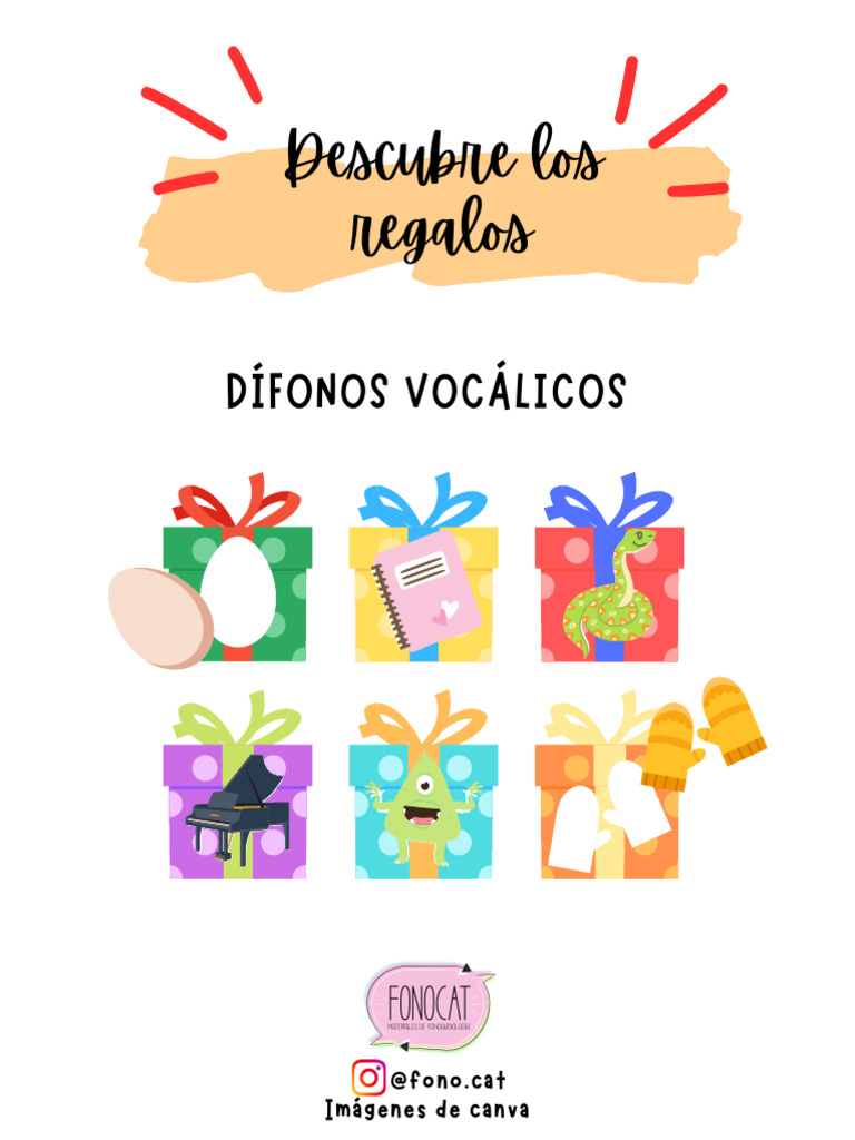Descubre Los Regalos (Dífonos Vocálicos) | PDF