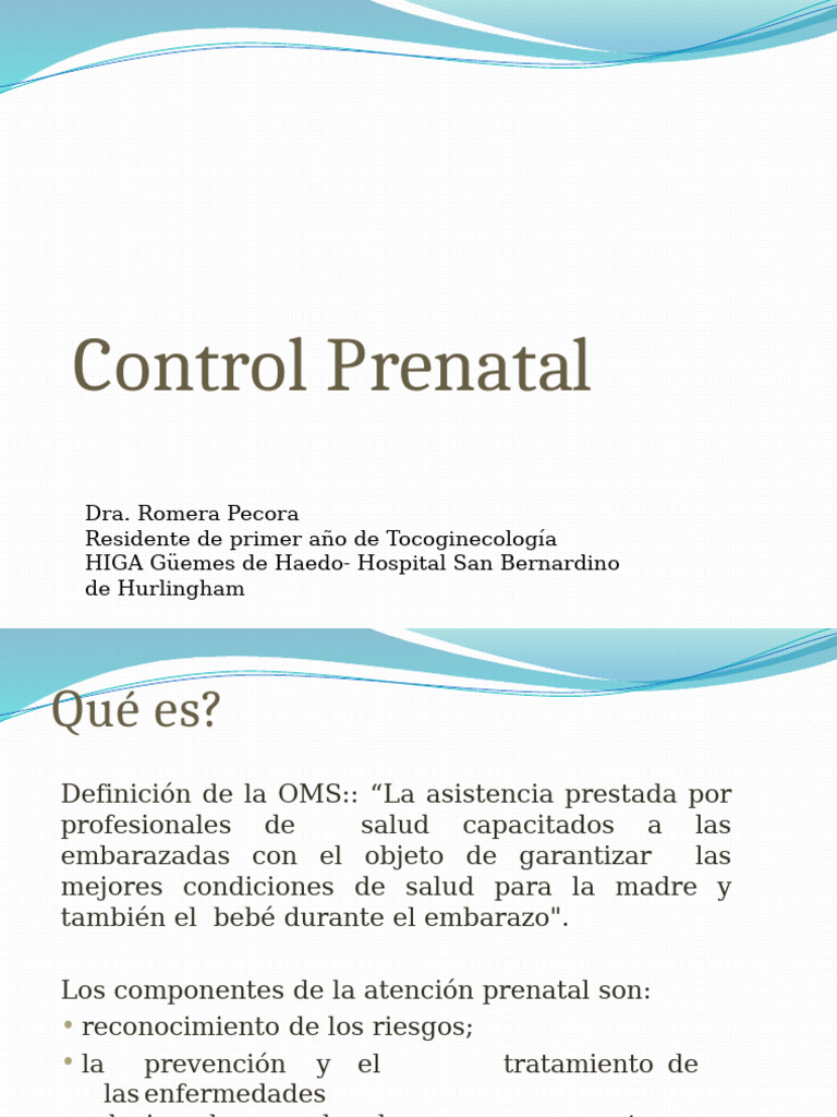 Control Prenatal | PDF | El embarazo | Feto
