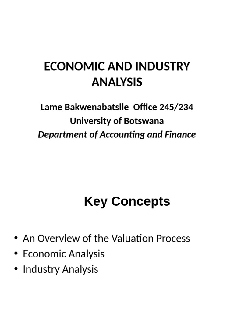 Economic and Industry Analysis | PDF | Business Cycle | Economic Indicators