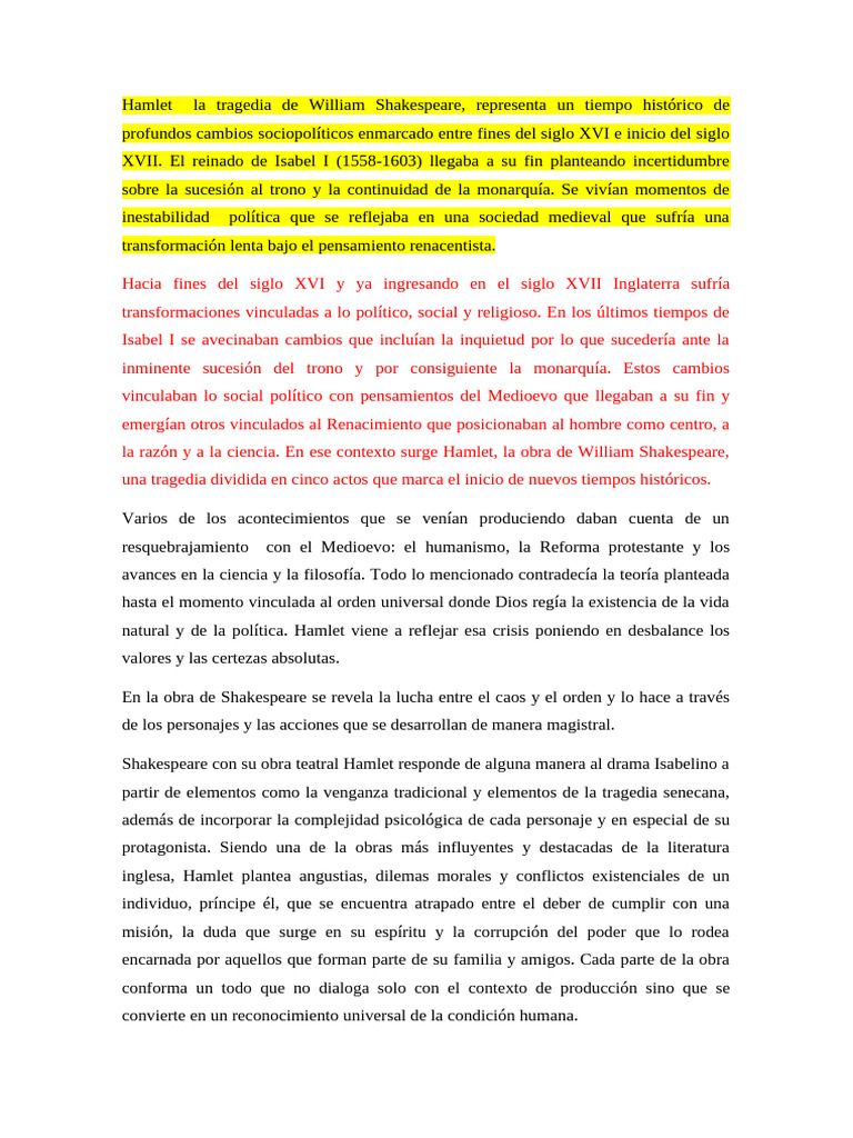 Hamlet (2) (1) | PDF | Aldea | William Shakespeare