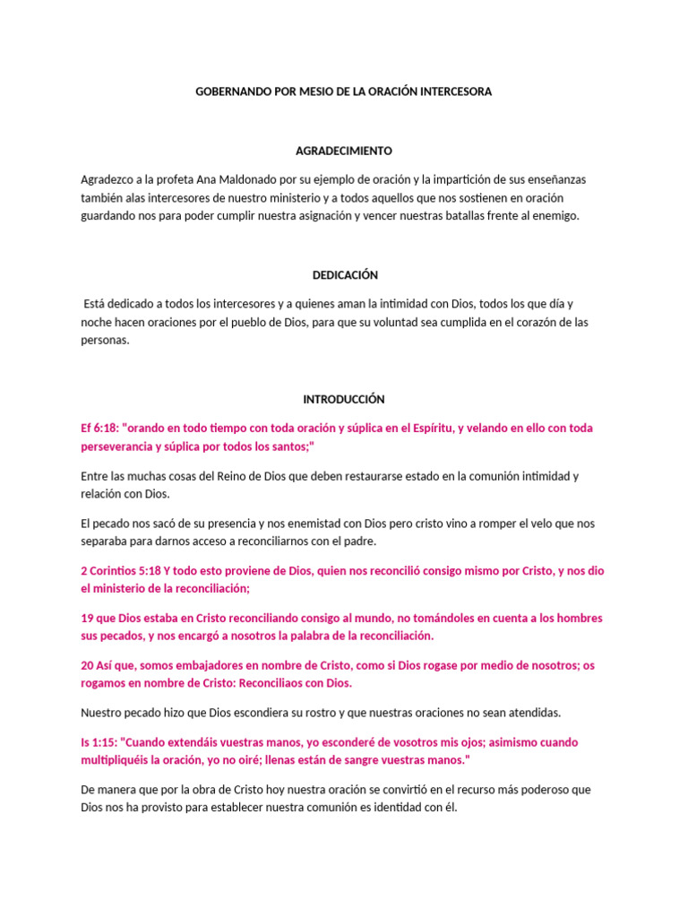 La Oración 2 | PDF | Oración | Intercesión