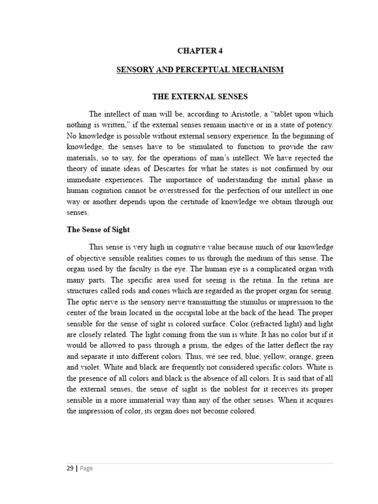 Sensation and Perception | PDF | Perception | Senses