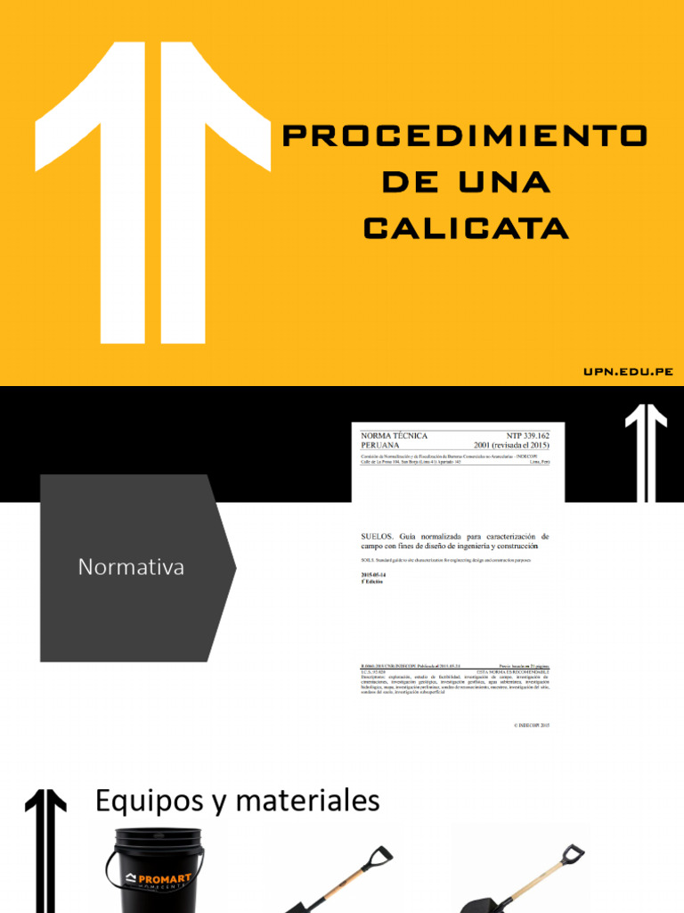 Procedimiento de Una Calicata | PDF | Fundación (Ingeniería)