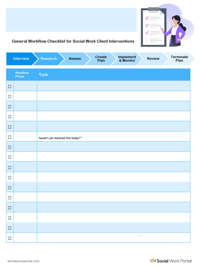 Free Social Work Checklist | PDF