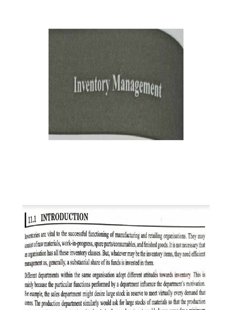 Inventory Management | PDF