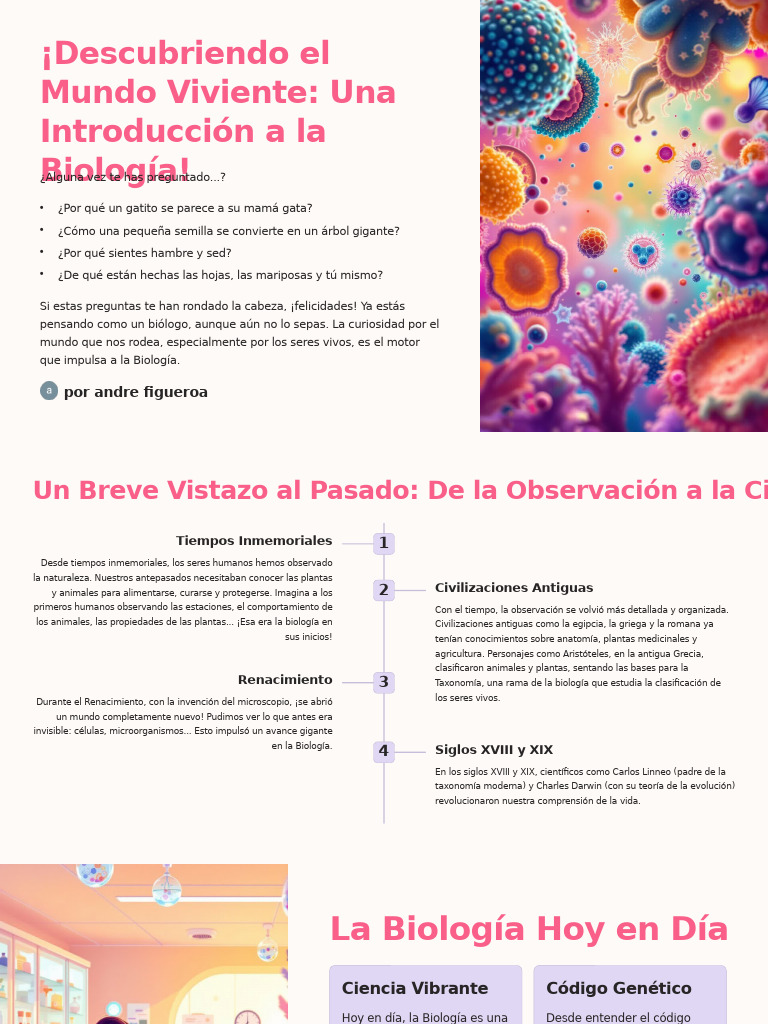 Descubriendo El Mundo Viviente Una Introduccion A La Biologia | PDF ...