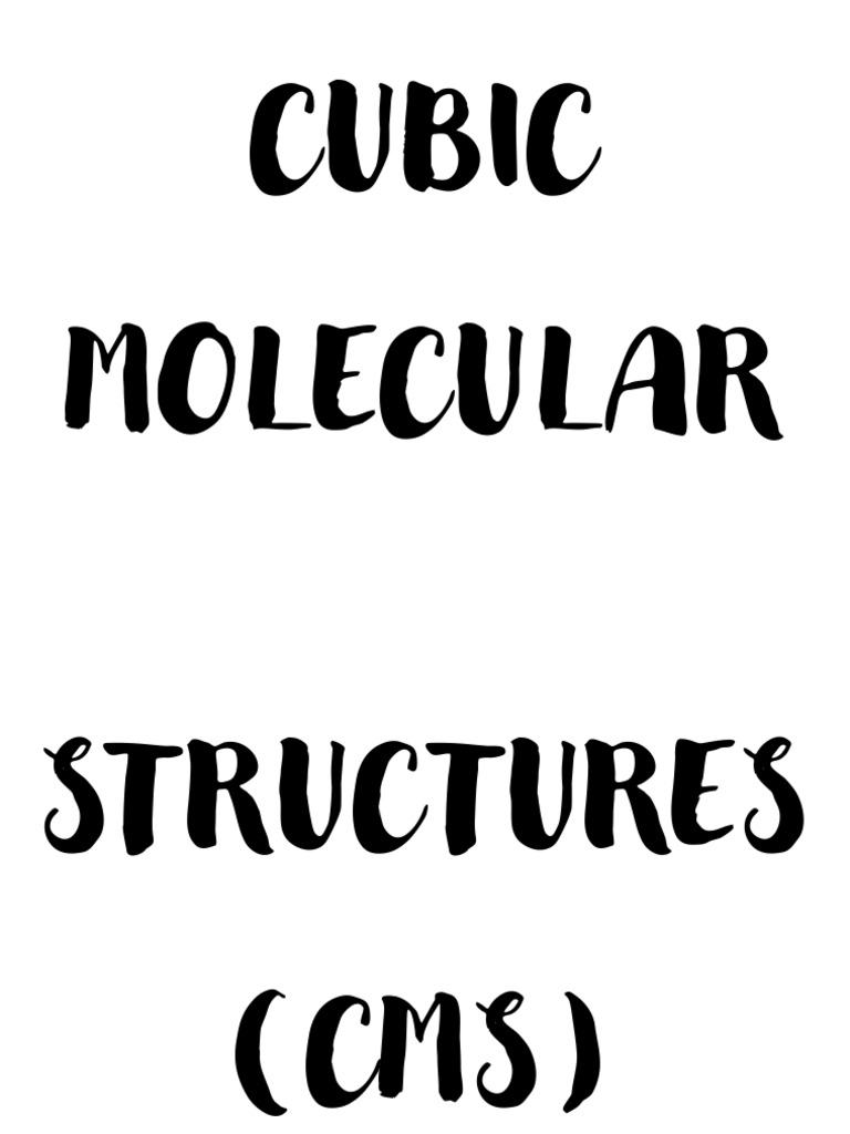Cubic Molecular Structures Label | PDF
