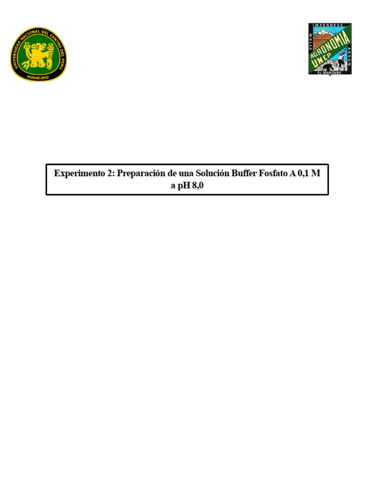 INF BIOQUIMICA P2 | PDF | Solución tampón | Ph