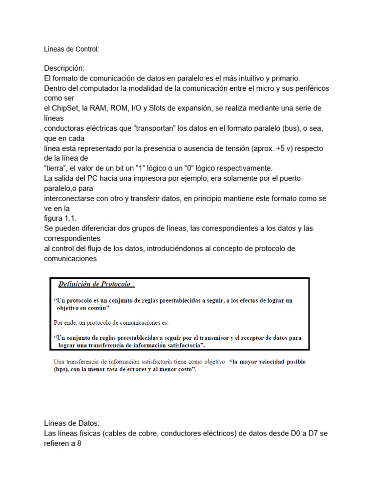 Líneas de Control | PDF | Poco | Almacenador intermediario de datos