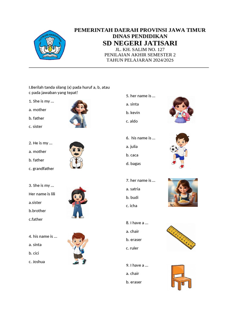 Penilaian Akhir Semester Sd 2024 2025 Pdf