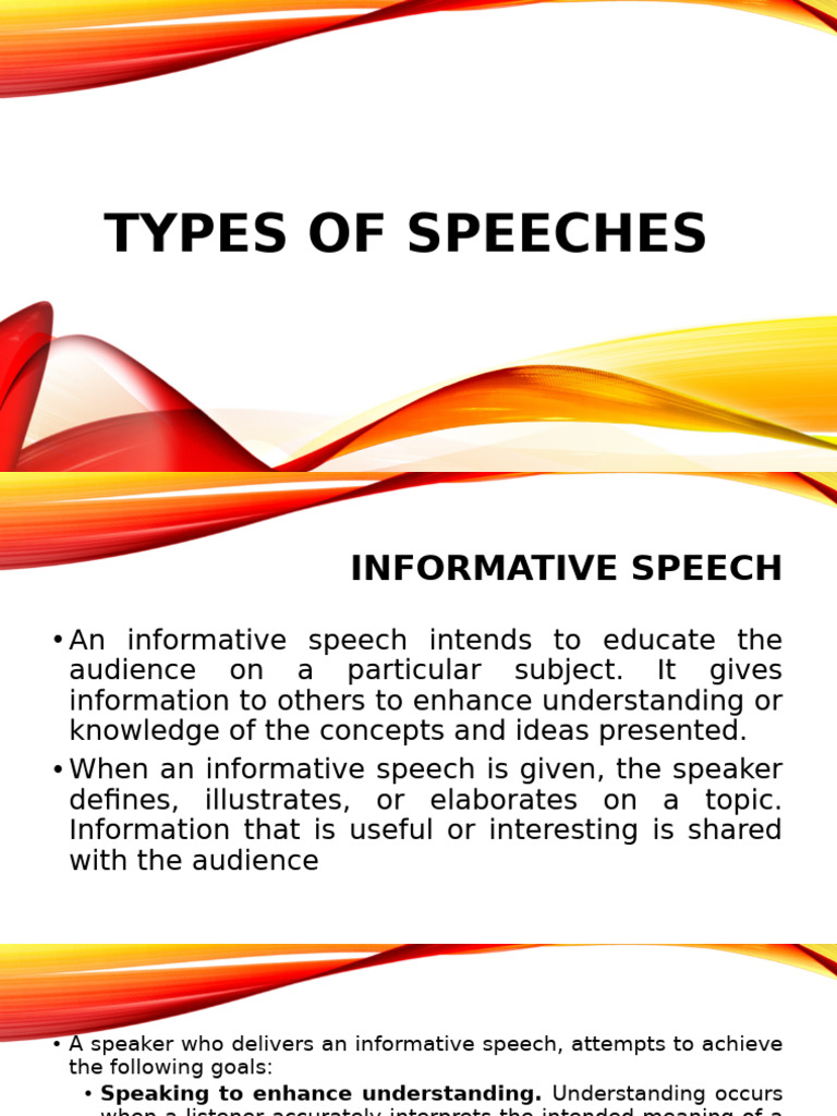Lesson 8 Types of Speeches | PDF | Public Speaking | Persuasion