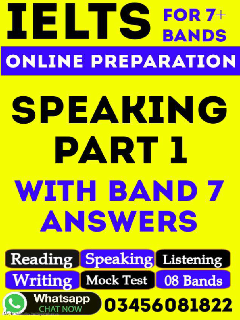 SKH IELTS Speaking Part 1 Guide | PDF | Adjective | Usability