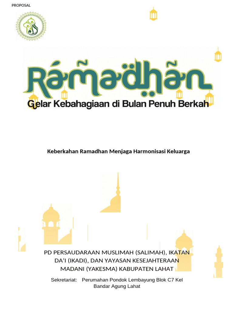 Proposal Ramadhan 2025 | PDF