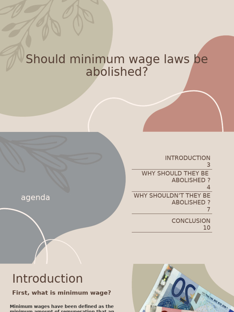 Economics Presentation | PDF | Employment | Minimum Wage