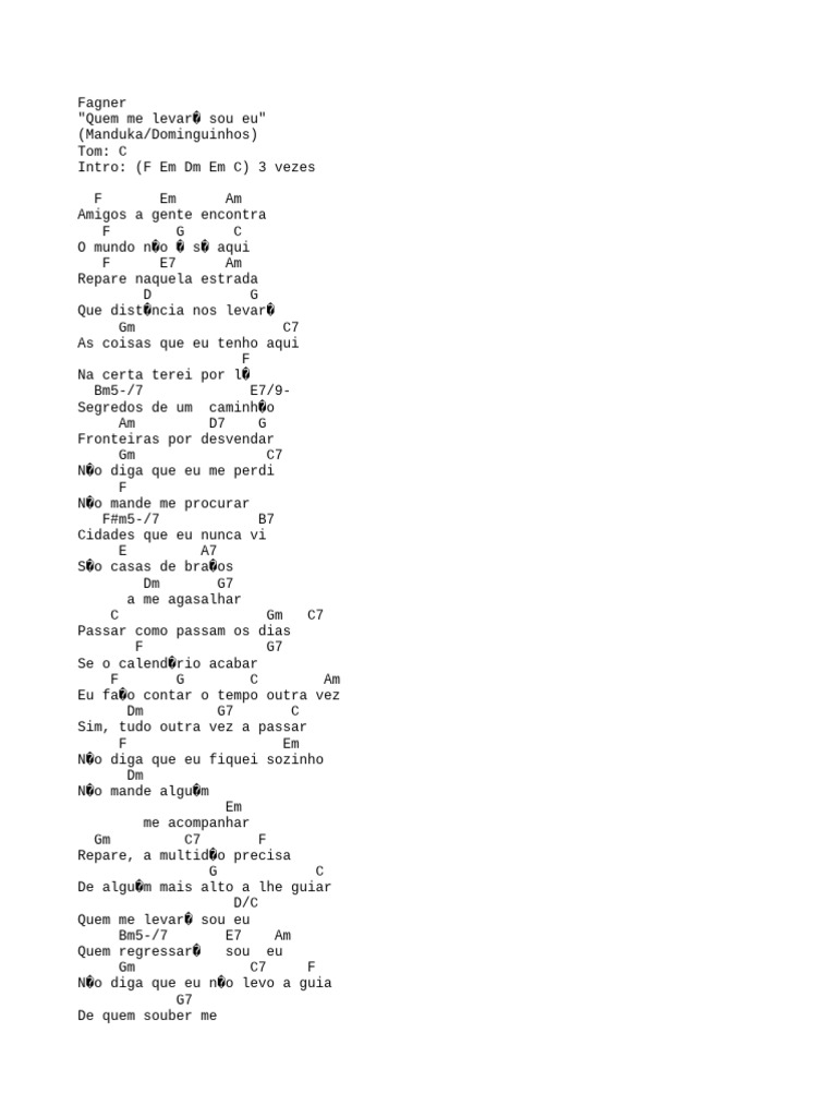 Quem Me Levara Sou Eu | PDF