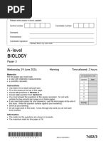 AQA A-Level Biology Checklist | PDF | Biology | Genetics