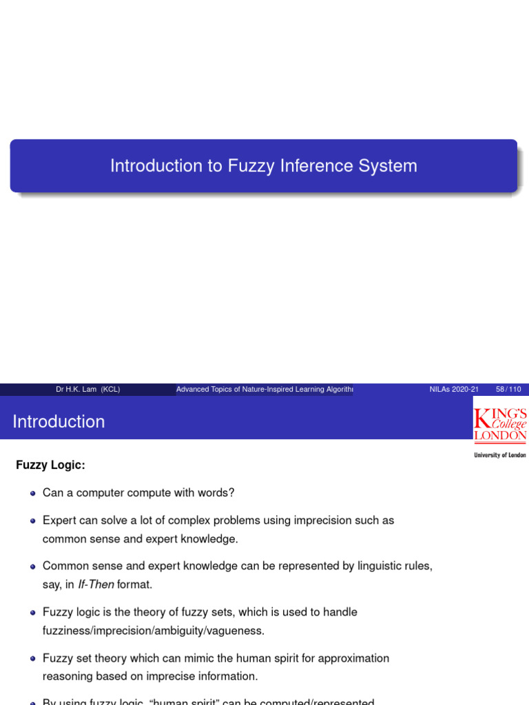 Introduction To Fuzzy Inference Systems | PDF | Fuzzy Logic | Logic