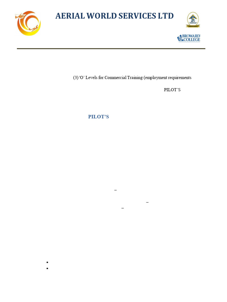 Requirements For Flight Training | PDF | Identity Document | Aviation