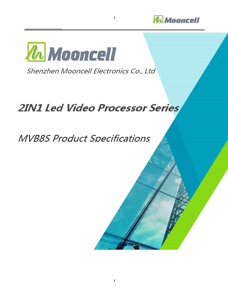Mooncell MVB8S Product Specifications | PDF | Video | Display Resolution